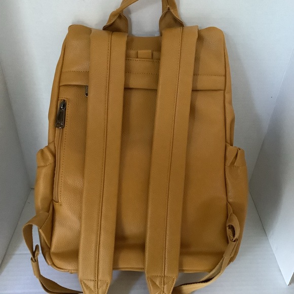 lug | Bags | Lug Hatchback Vegan Leather Backpack Amber Yellow New ...